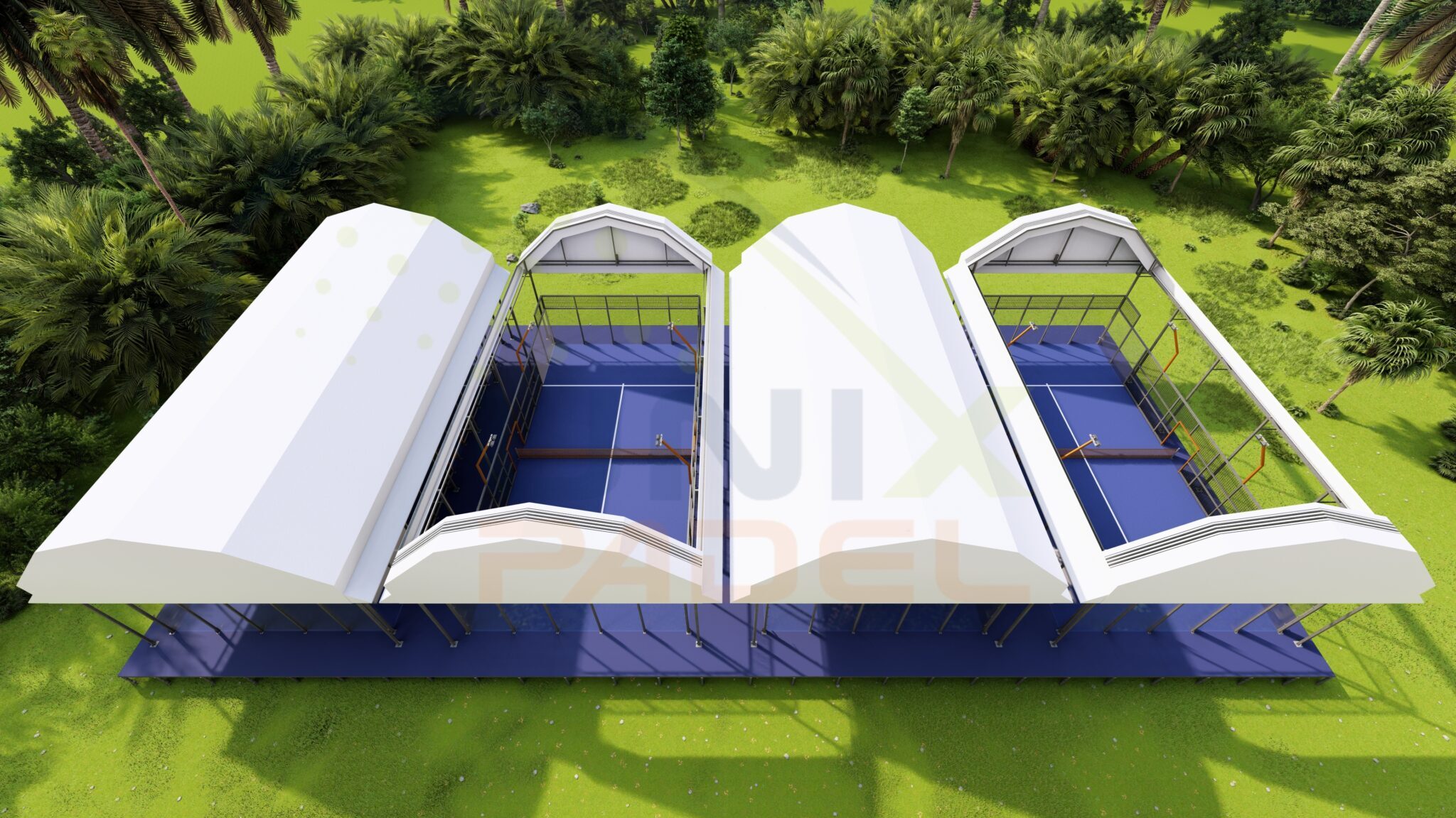 Flat Floor Padel Court With Retractabel Canopy - Unixpadel