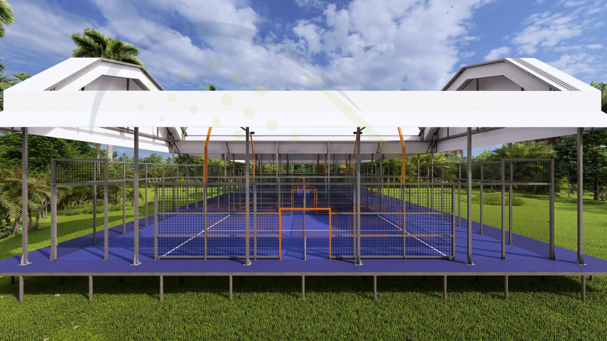 Flat Floor Padel Court With Retractabel Canopy - Unixpadel